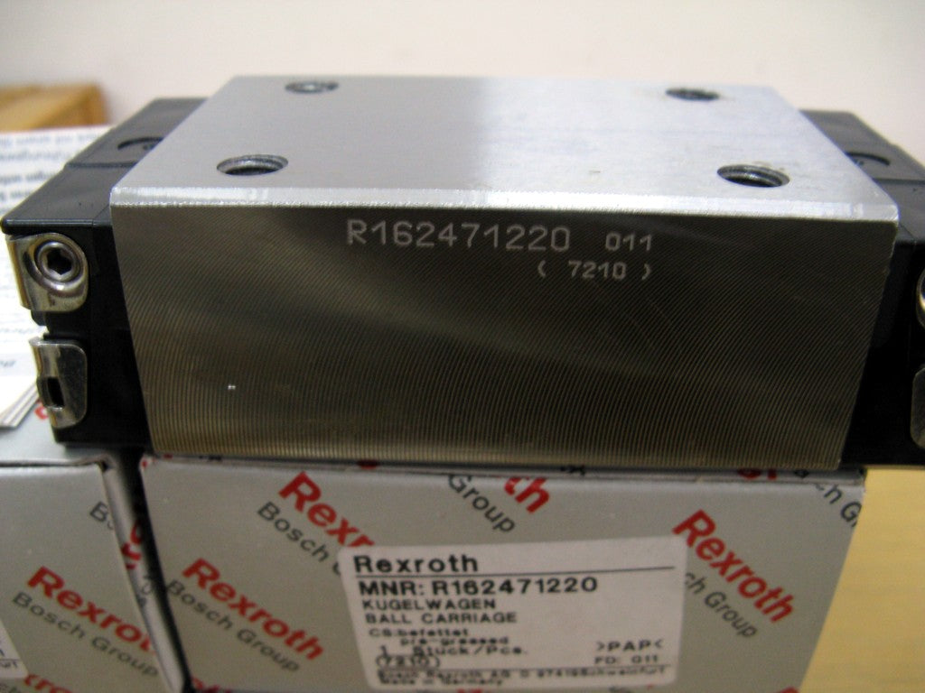 R162471220 BOSCH REXROTH RUNNER BLOCK BALL CARRIAGE LINEAR BEARINGS ...